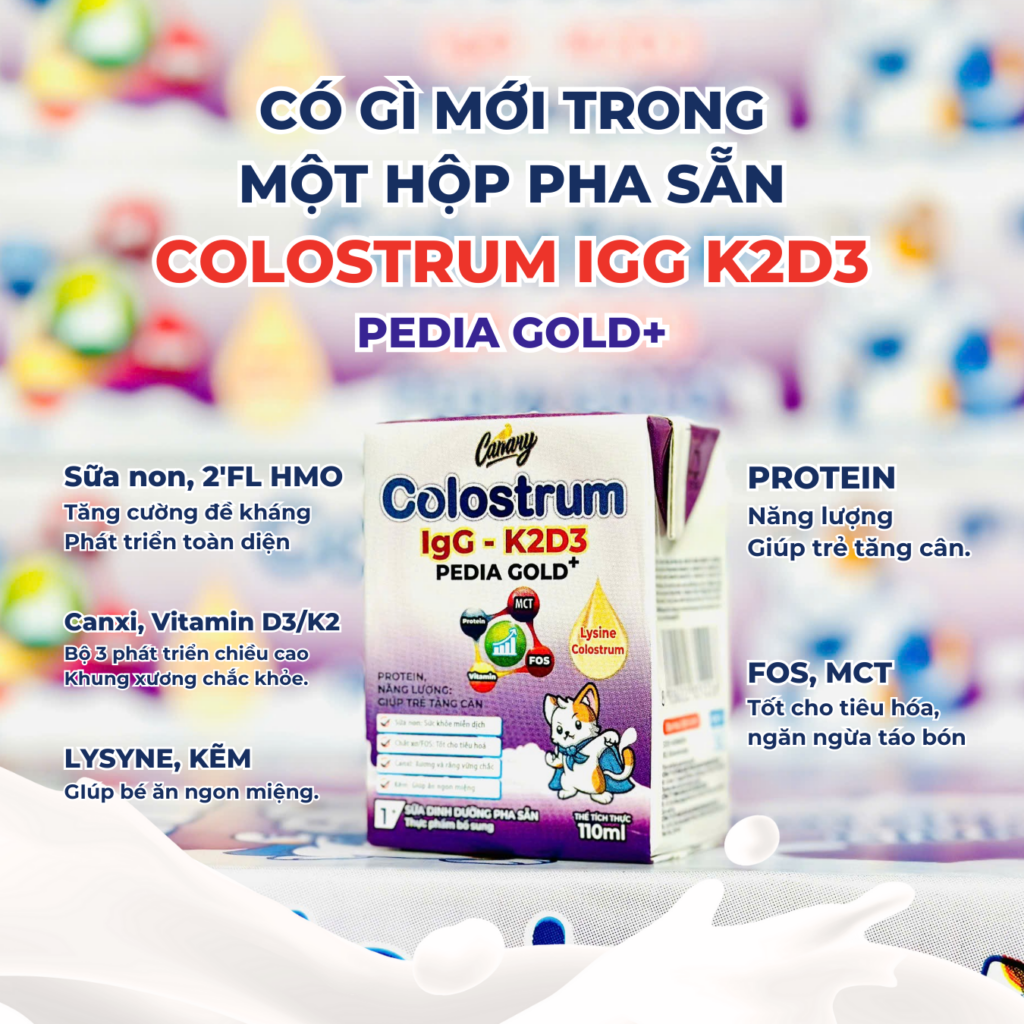 Sữa bột pha sẵn Colostrum D3-K2 Pedia 110ml - Canary Việt Nam